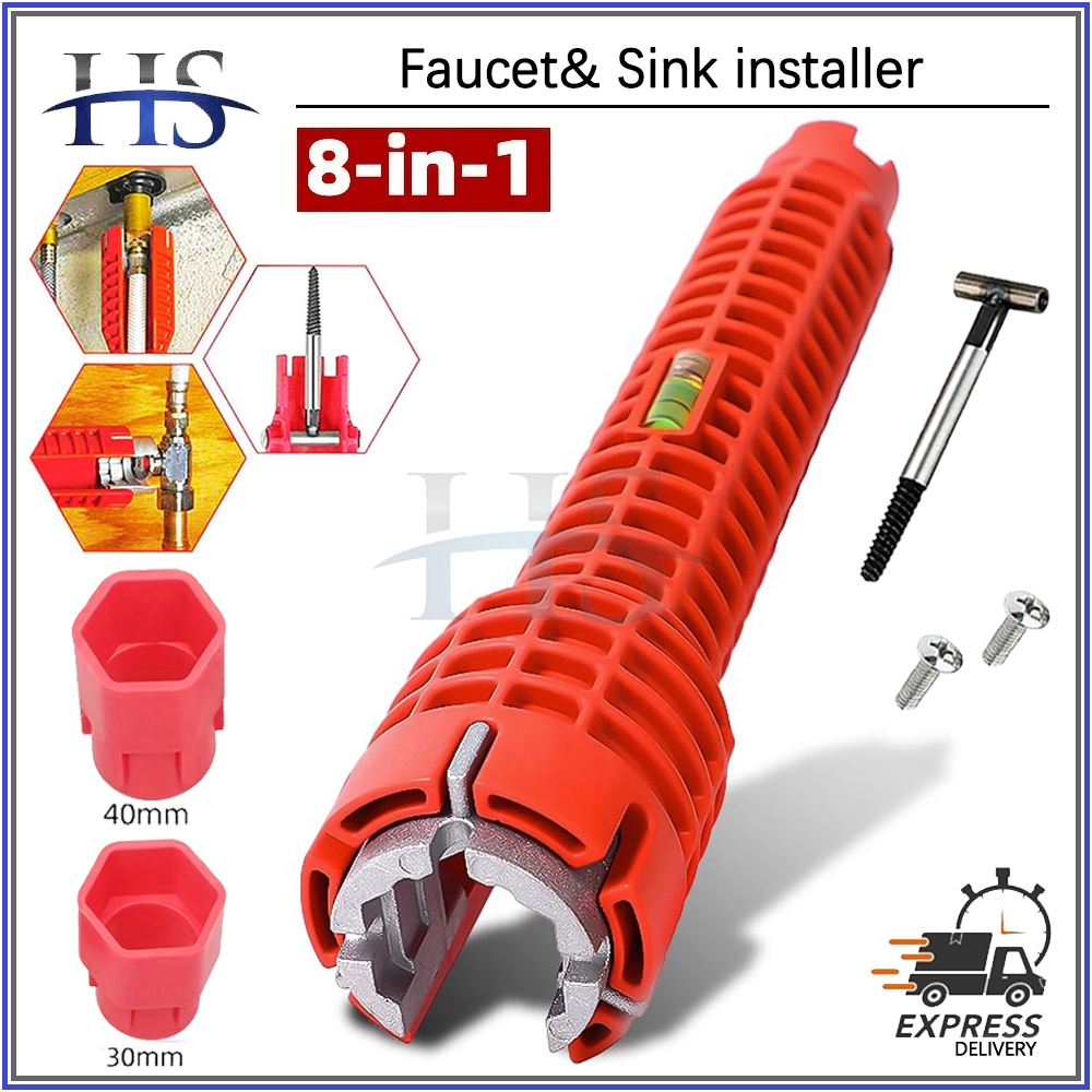 Multifunctional 8 in 1 Sink wrench/water pipe wrench/sink installation ...