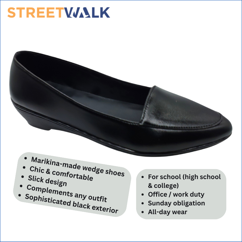 Streetwalk Marikina Black Shoes for Women High School Shoes for Girls ...