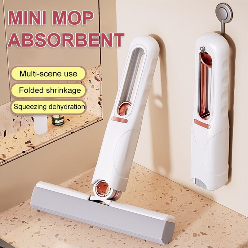 Mini handheld mop portable cleaning mop bathroom window glass sponge ...