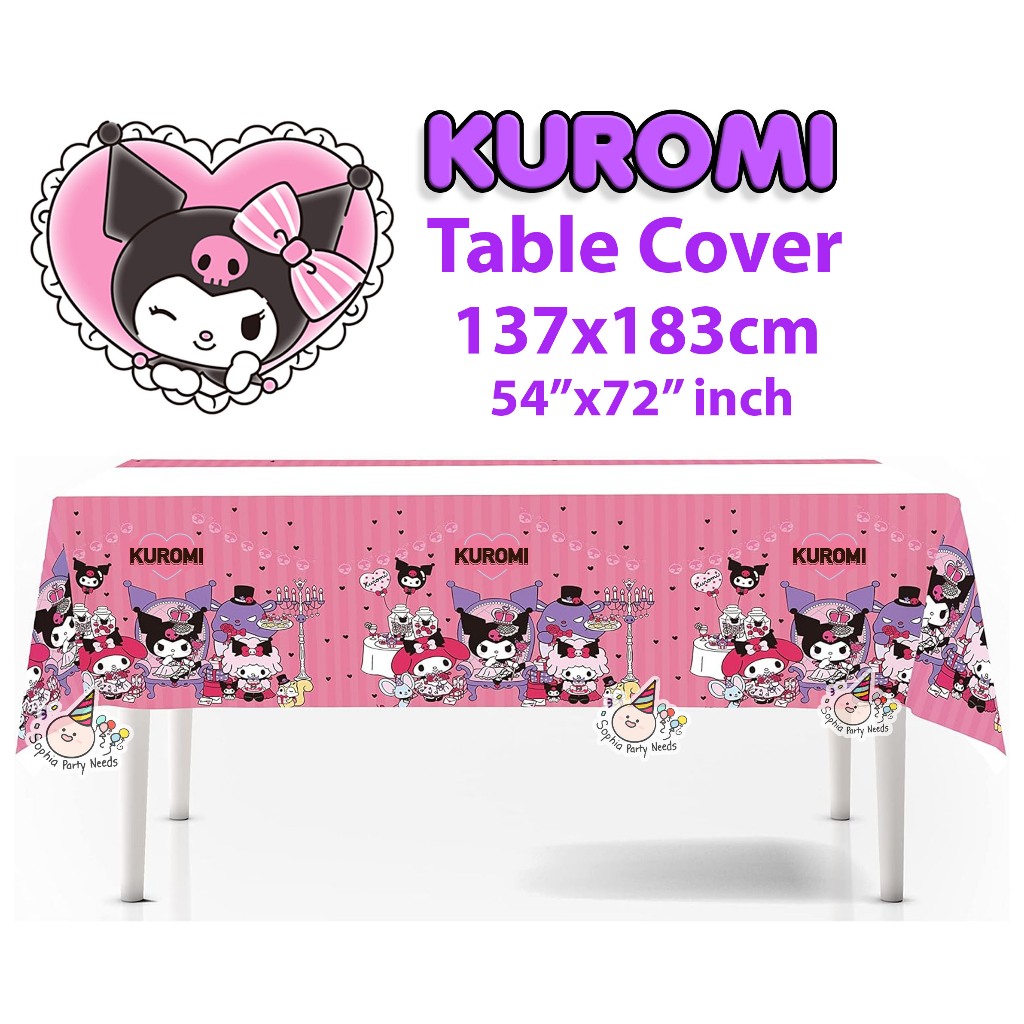 8 Seats Available Kuromi Design Table Cover | Shopee Philippines