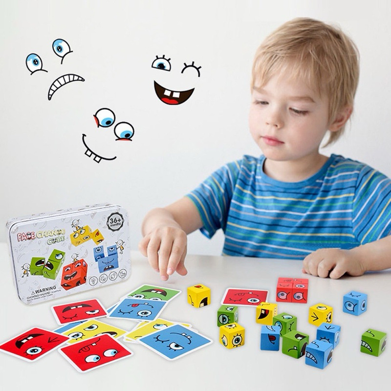 Best Shop 80pcsNew Cube Face Expression Changing Building Blocks Board ...