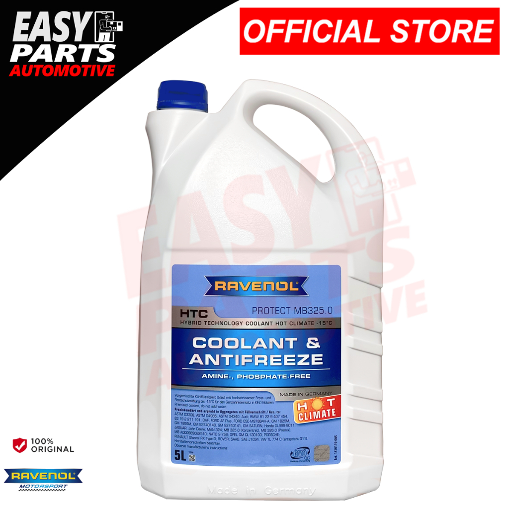 Ravenol Coolant HTC Hot Climate Protect MB 325.0 (Gallon 5L) | Shopee ...