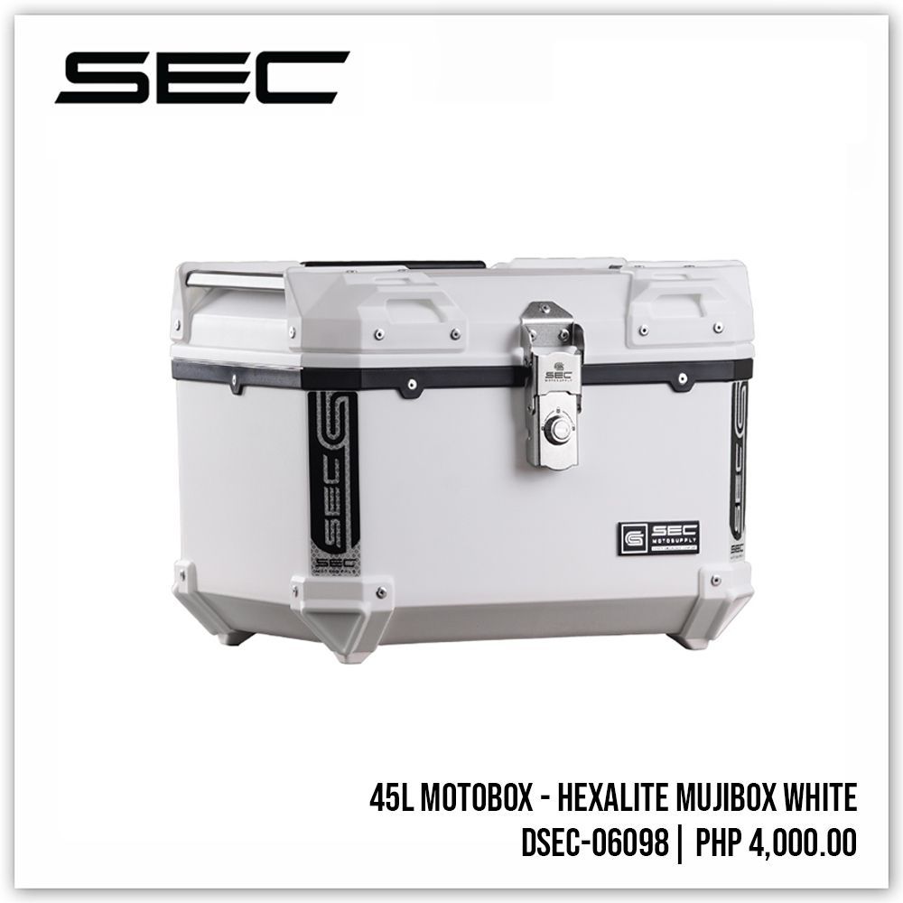 Sec 45L Motobox - Hexalite Mujibox Hard Plastic (Coffee | Clear | White ...