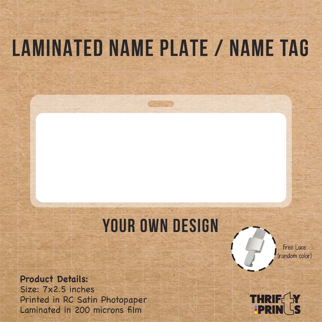 Laminated Name Tag / Name Plate / Nametag / Nameplate / Personalized ...