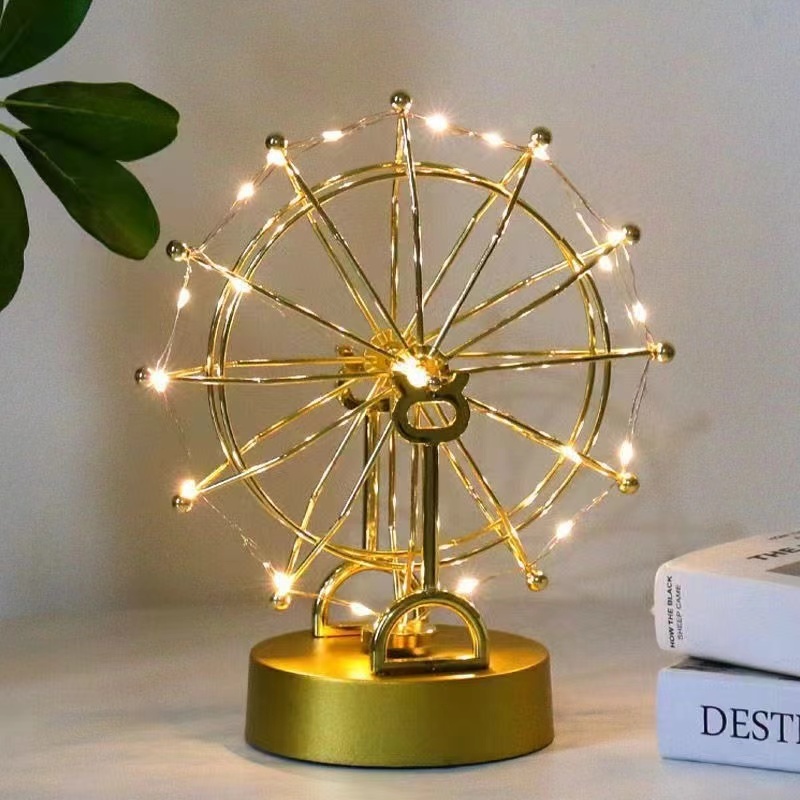 Nordic Decor Metal Rotating Ferris Wheel Ornament Office Desk Living ...