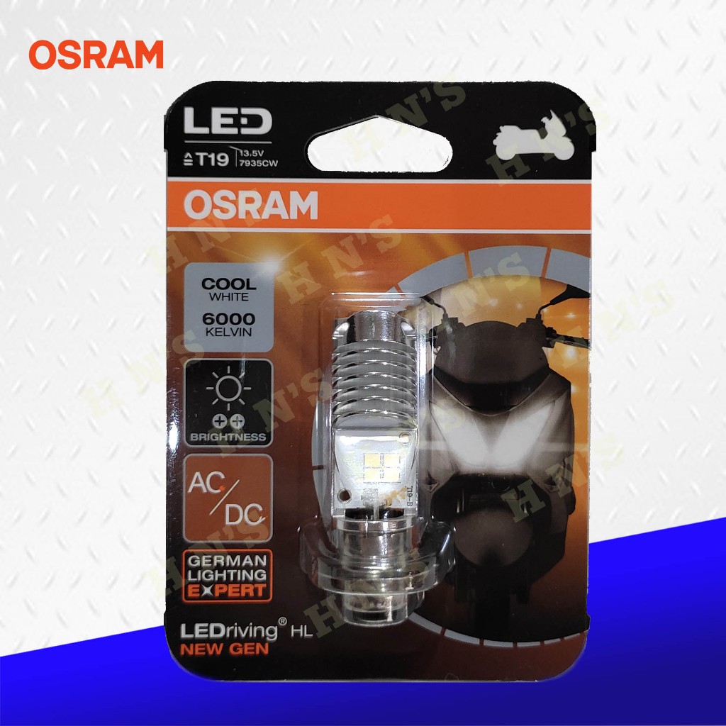 OSRAM T19 LED Headlight Bulb Cool White 1 Leg 13.5V 5/6W | Shopee Philippines