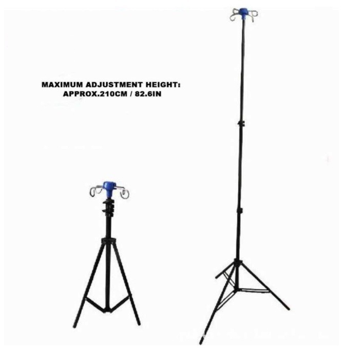 Portable IV Pole Drip Bag Stand Intravenous Foldable for Clinic Home ...