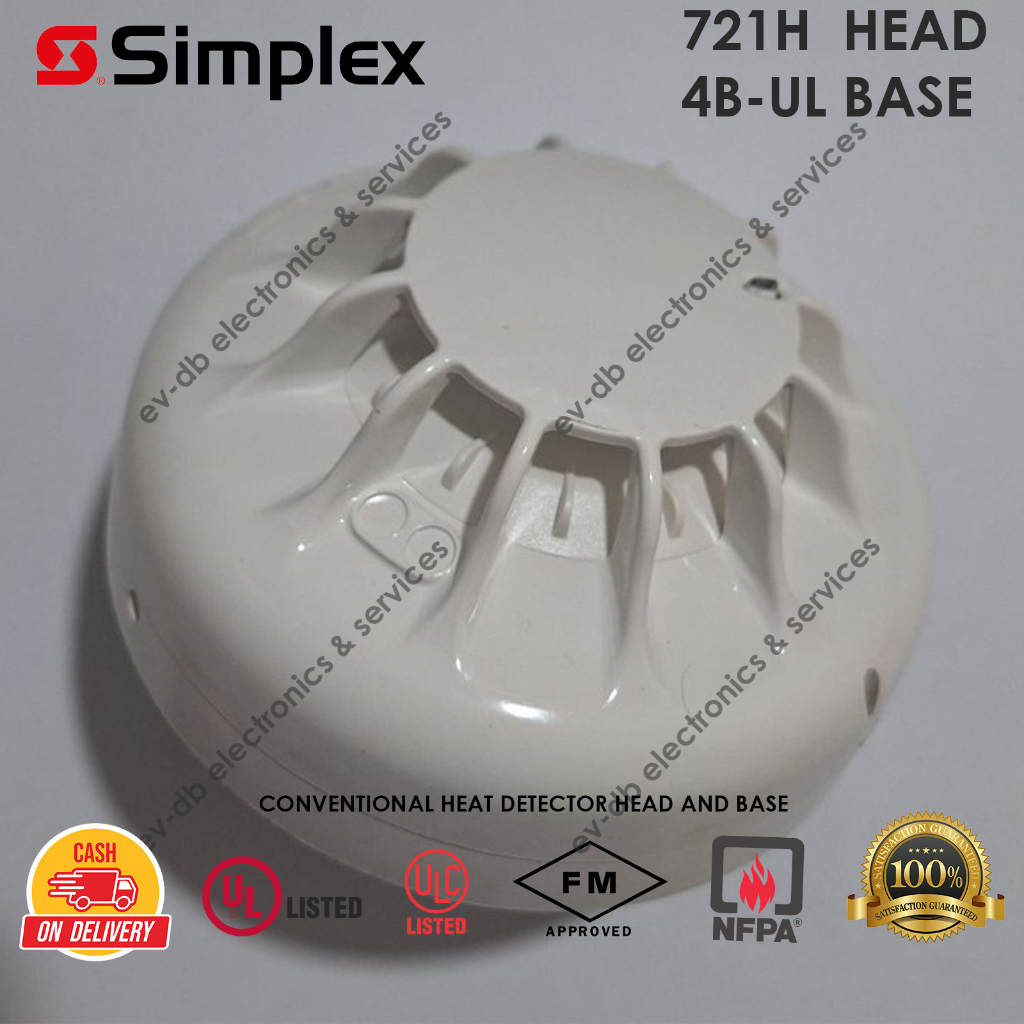 Simplex Conventional Heat Detector Head & Base 721H / Previously Tyco ...