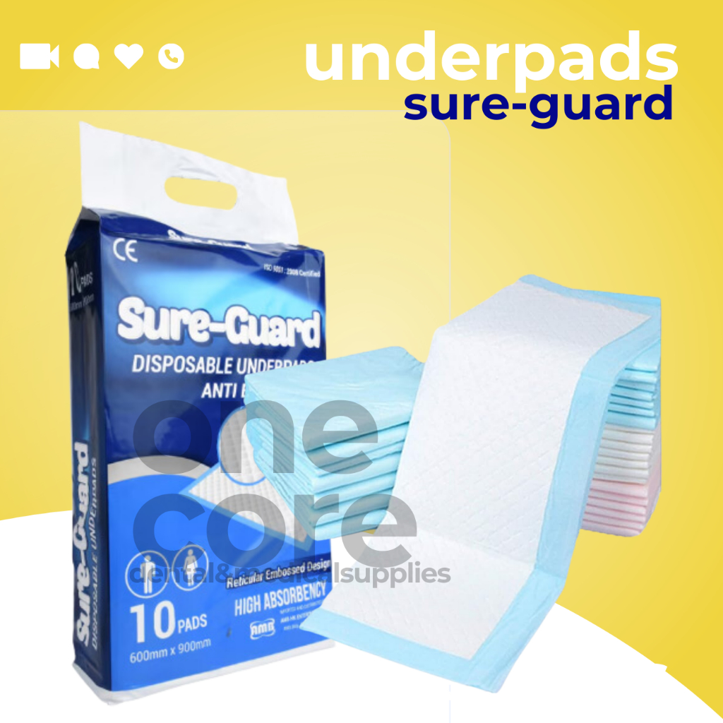 Sure-guard | Underpads Disposable (10 pads/pack) | Shopee Philippines
