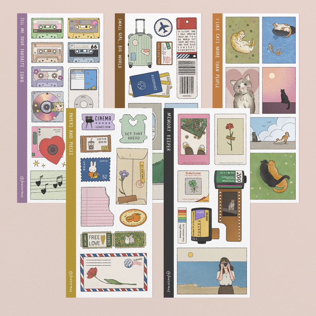 Things I Love Journal Sticker Sheets | Louise Ramos | Shopee Philippines