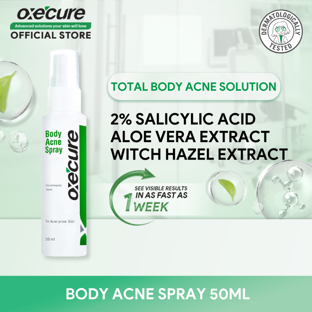 OXECURE 2% Salicylic Acid Body Acne Spray 50ml | Shopee Philippines