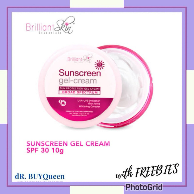 BRILLIANT SUNSCREEN GEL-CREAM SPF 30 (10g) | Shopee Philippines