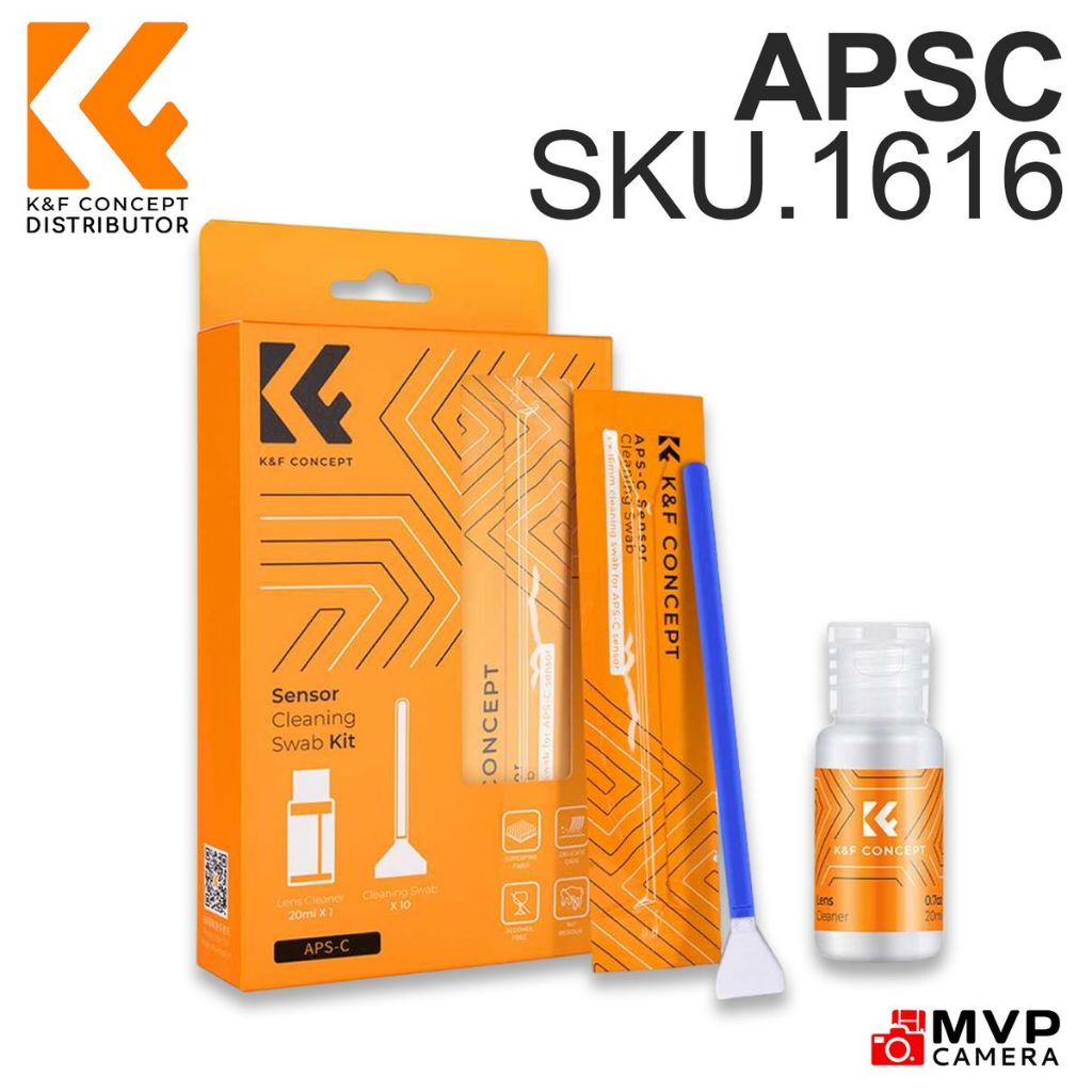 K&F KF CONCEPT Camera Sensor Cleaning Kit Swab Solution APSC Fullframe ...