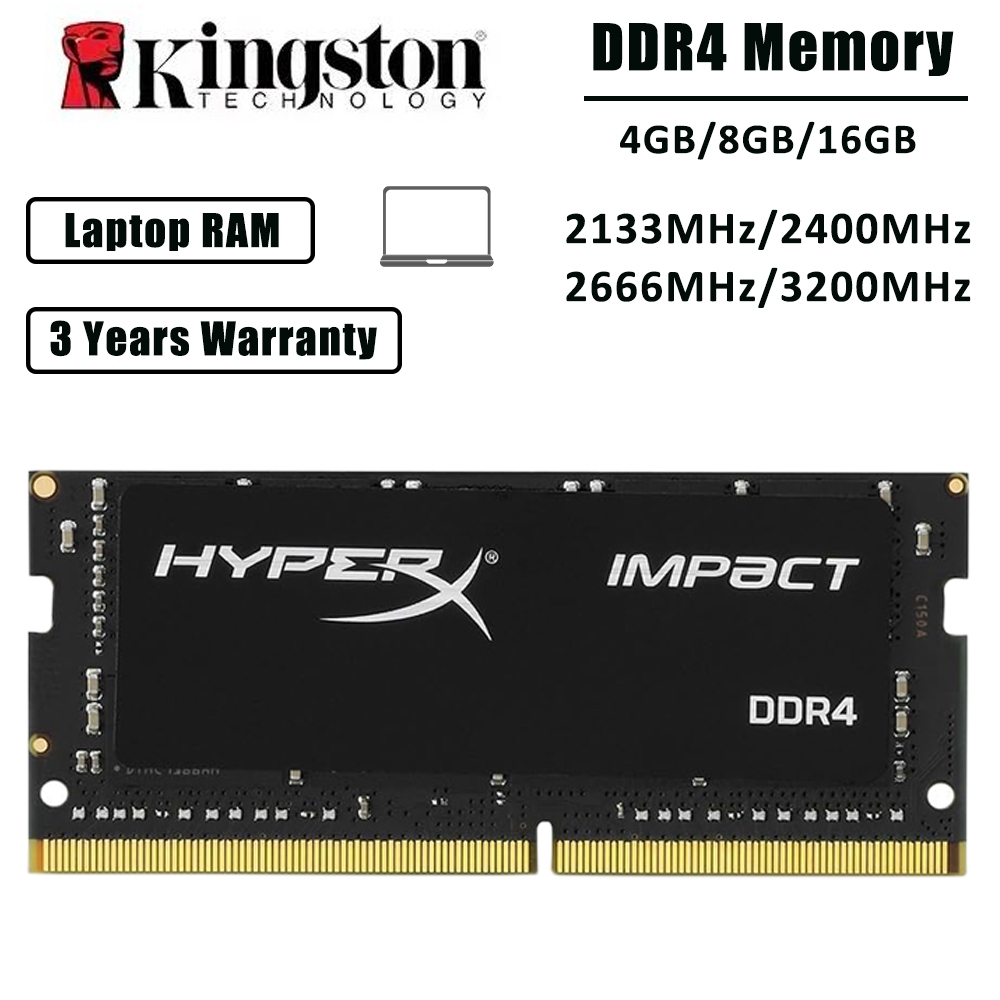 Kingston Hyperx Impact DDR4 RAM 4GB 8GB 16GB 2133 2400 2666 3200Mhz SOIDMM Memory for Laptop 1 ...