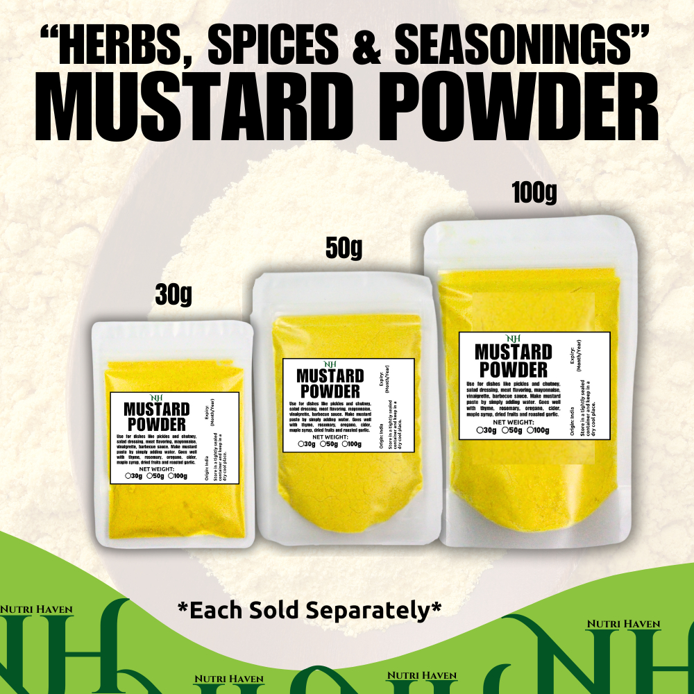 MUSTARD POWDER (herbs and spices) retail 30g, 50, 100g | Shopee Philippines