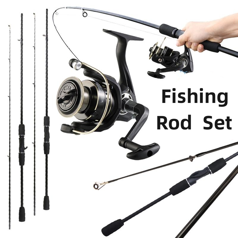 【COD】Fishing Rod Set M Medium Rod 1.6-2.1M 2 Sections Rod KD3000 5:2:1 ...