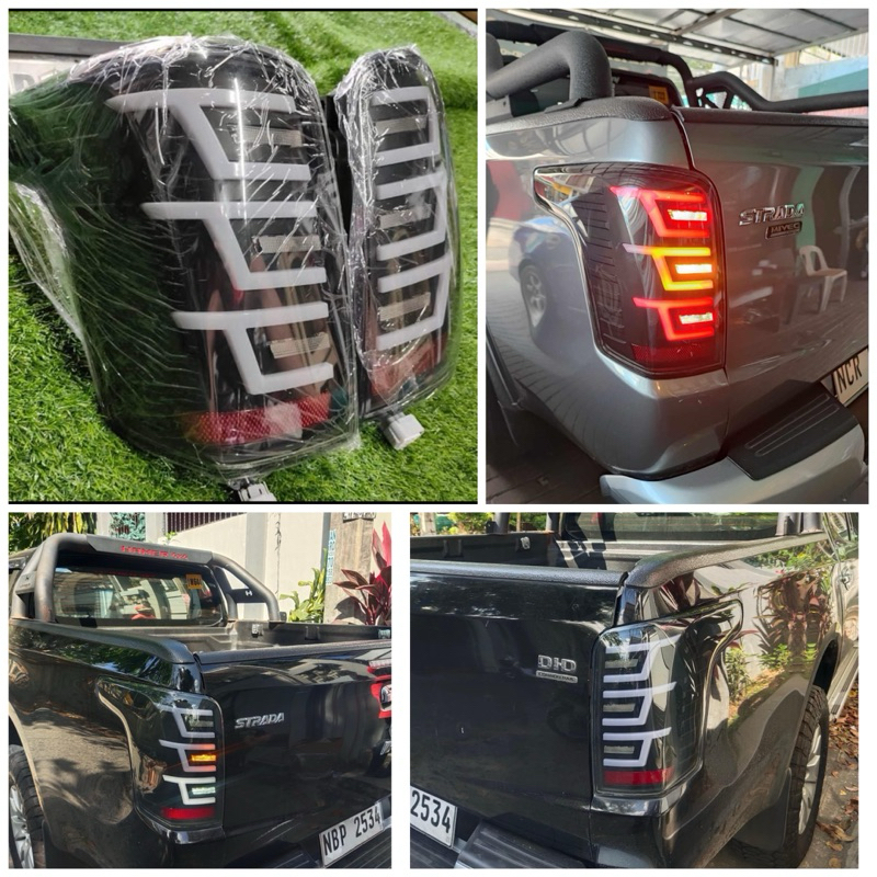 Mitsubishi Triton Strada 2015 - 2018 LED Tail Light Upgrade Smoke ...