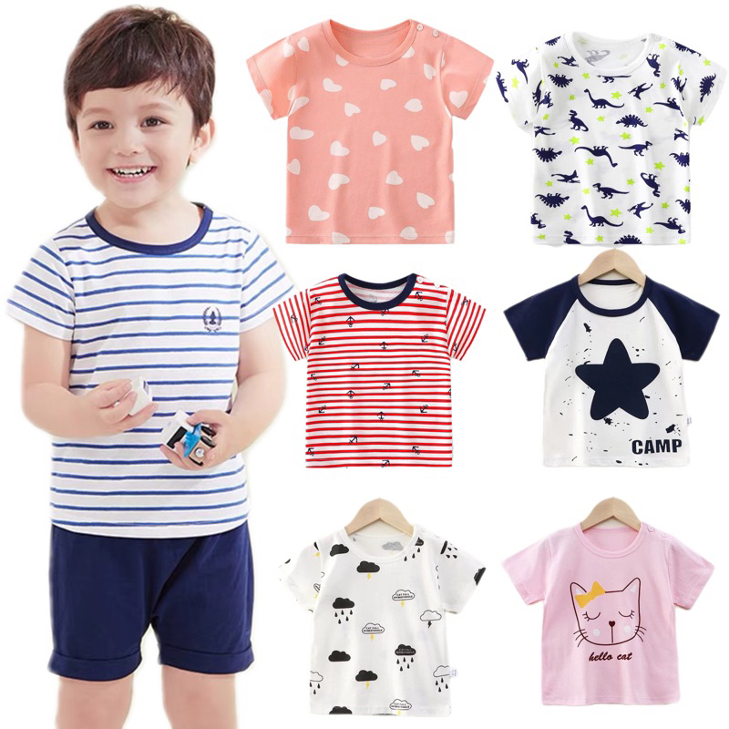 Baby Kids Clothes Fashion Cotton Short Sleeve Tops kid T-Shirt Boy Girl ...