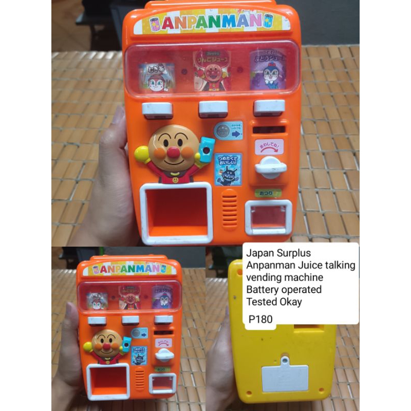 Japan Surplus Anpanman Juice Talking Vending Machine Toy Battery ...