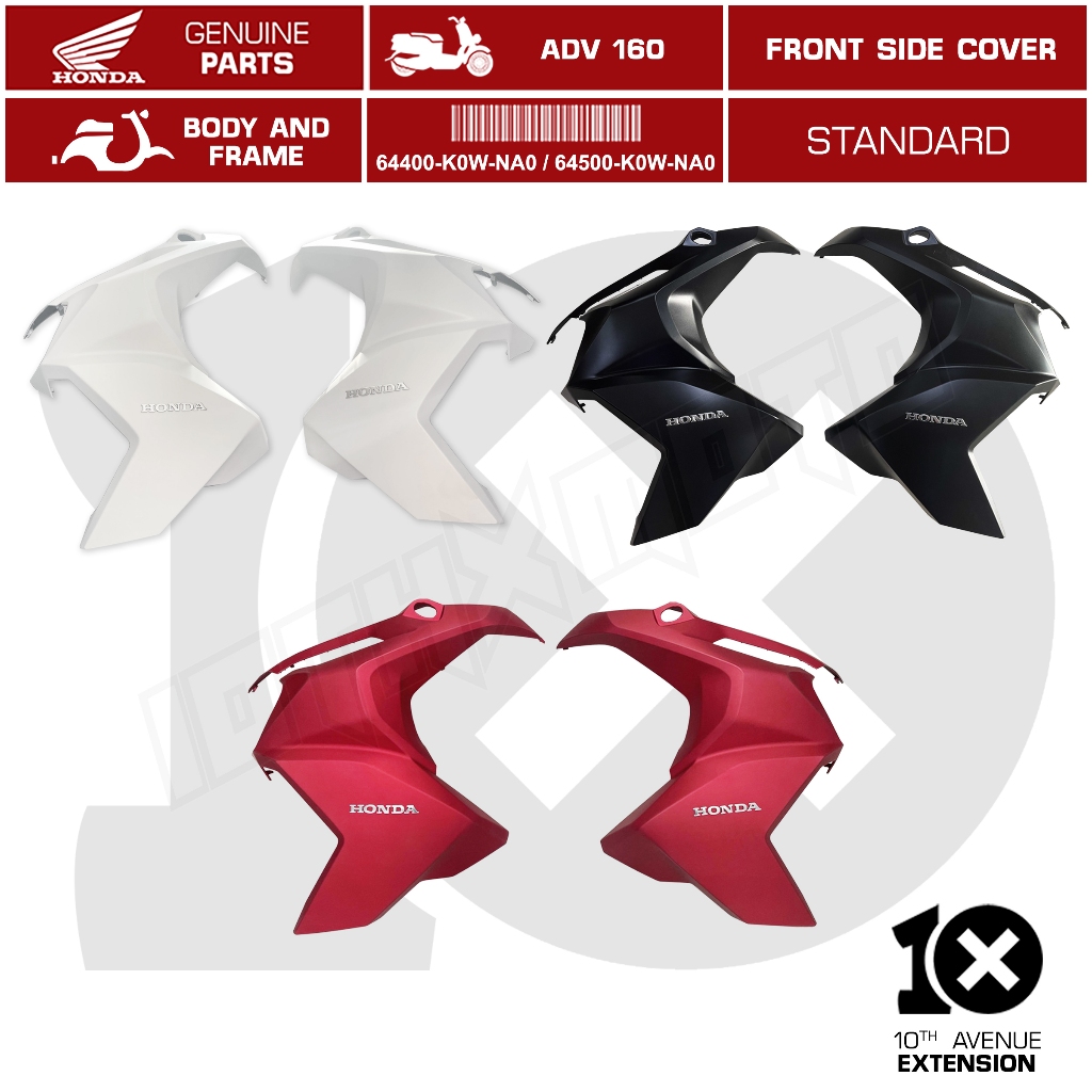 10thX Honda Genuine Front Side Cover 64500-K0W-NB0 Left / 64400-K0W-NA0 ...