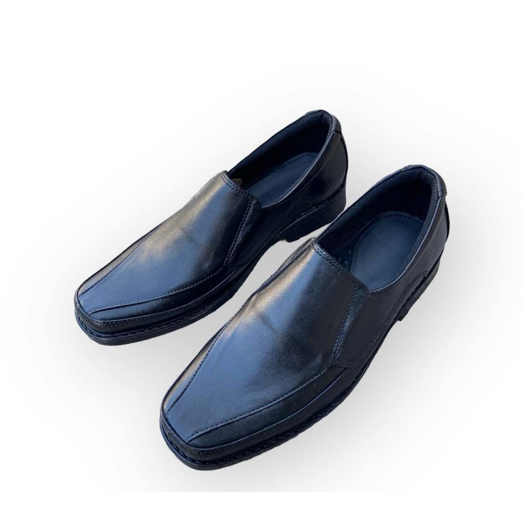 EK Men's Leather Black Shoes Marikina | Shopee Philippines