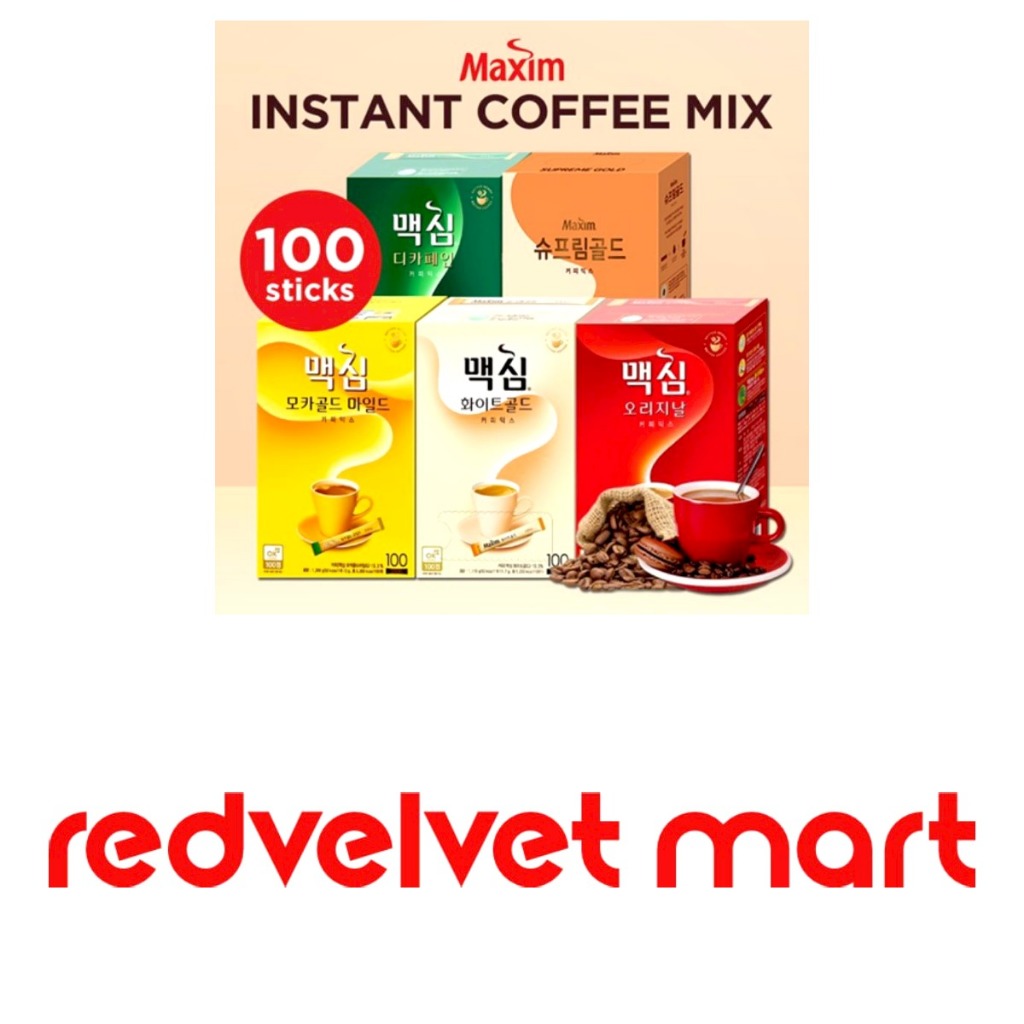 MAXIM COFFEE 100 STICKS (ORIGINAL/MOCHA GOLD/WHITE GOLD/SUPREME GOLD ...