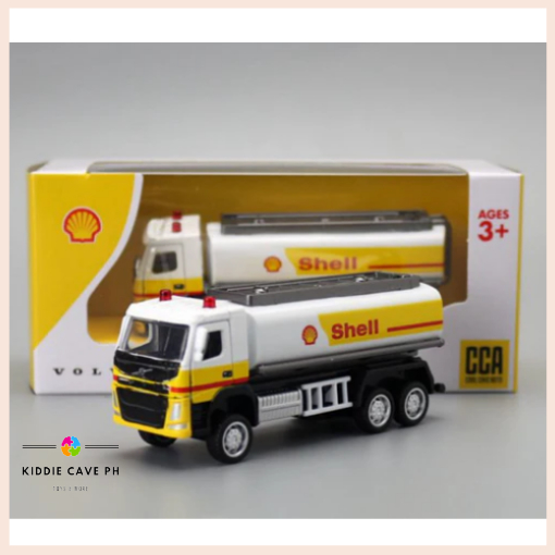 Volvo Shell Truck Oil Tanker Die-Cast Toy Alloy Vehicle Car Model 1:72 ...
