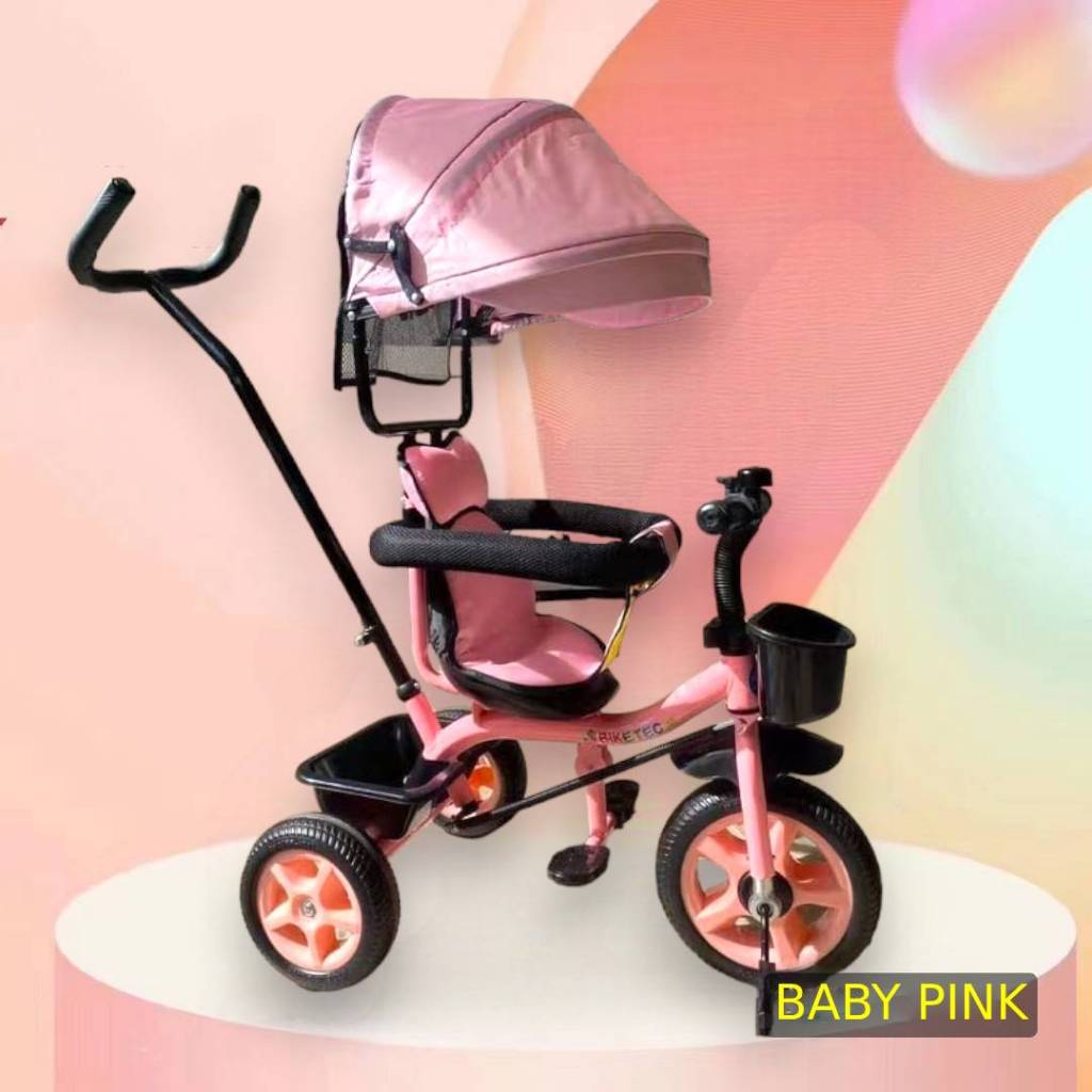 Baby Push Stroller bike rubber tire 3 Wheels Trolley Bike for baby ...