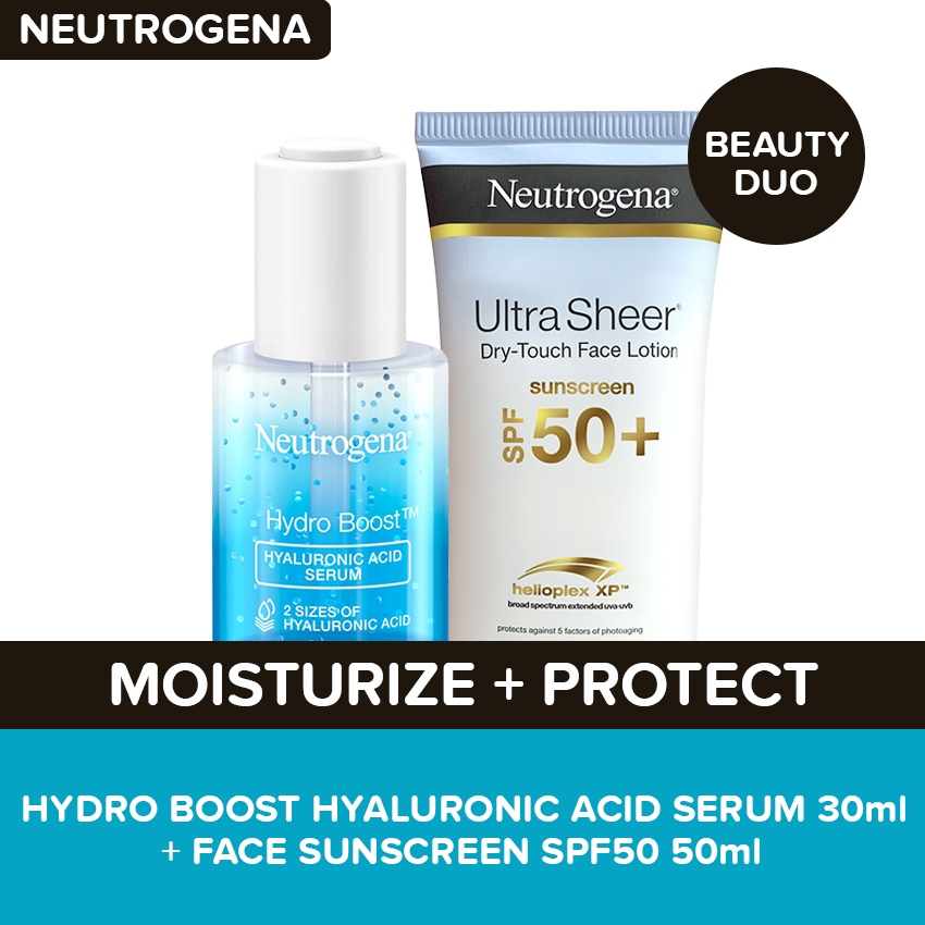 Neutrogena Hydro Boost Hyaluronic Acid Serum 30ml + Ultra Sheer Dry ...