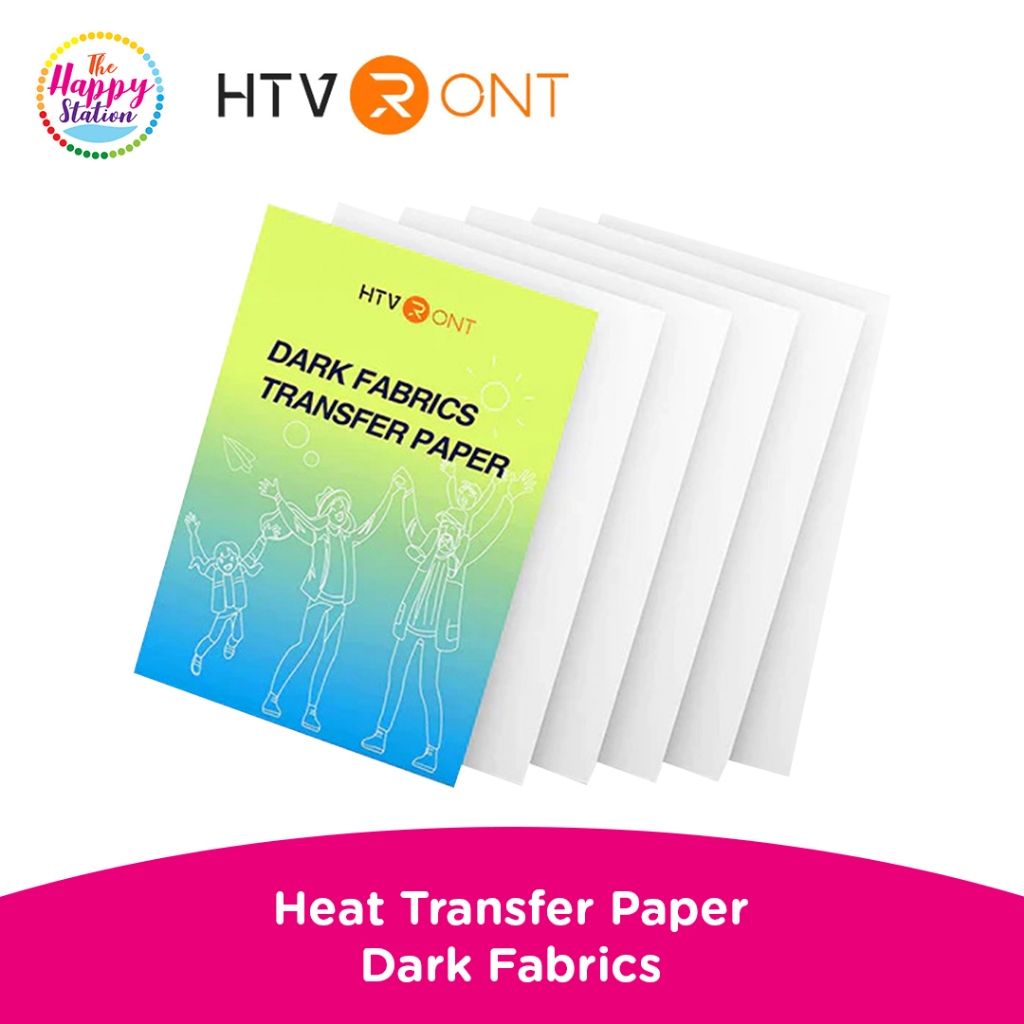 HTVRONT | Heat Transfer Paper for Dark Fabric - 8.5" x 11", 8 sheets ...