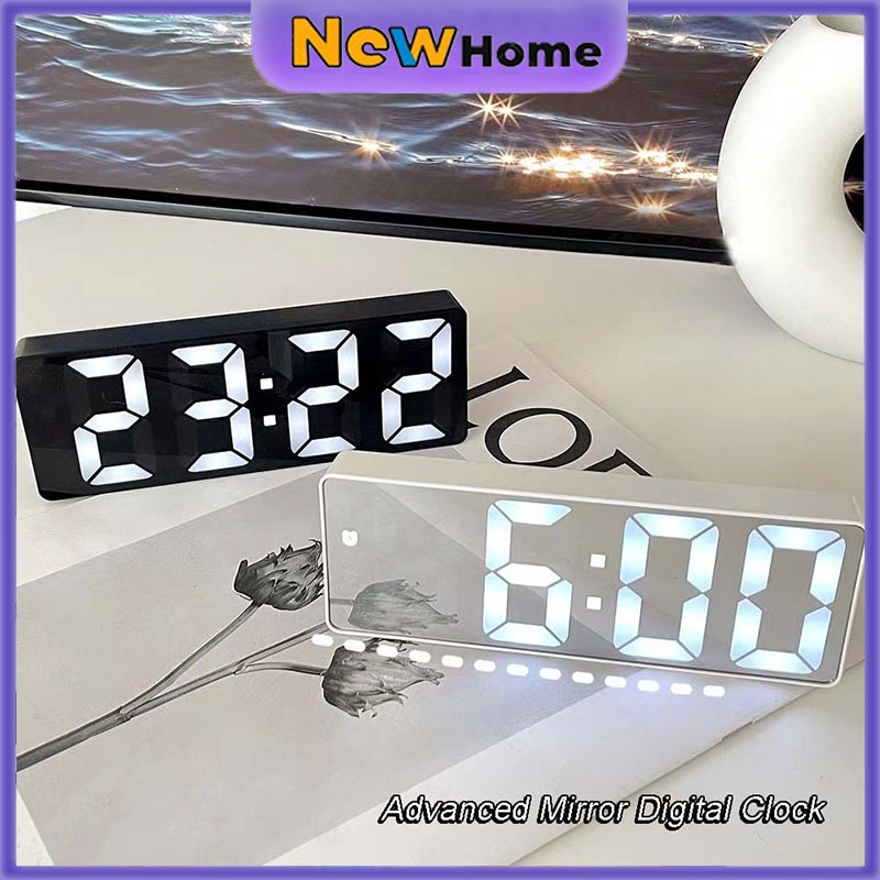 LED Digital Clock Sound Control Alarm Clock Dormitory Bedside Desktop ...