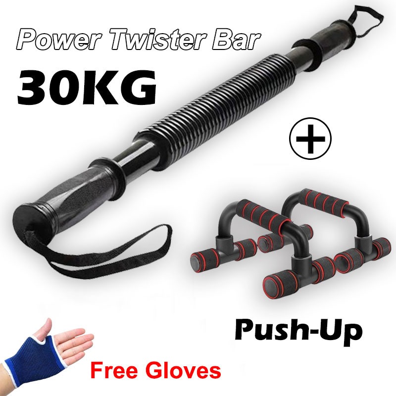 20/30/40/50/60kg Power Twister Bar Spring bar Arm Strength Training ...
