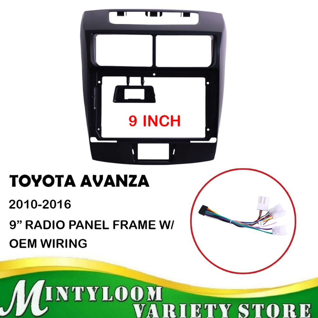 QCY 9" Android 2DIN Stereo Fascia Frame Panel For Toyota Avanza 2010 ...