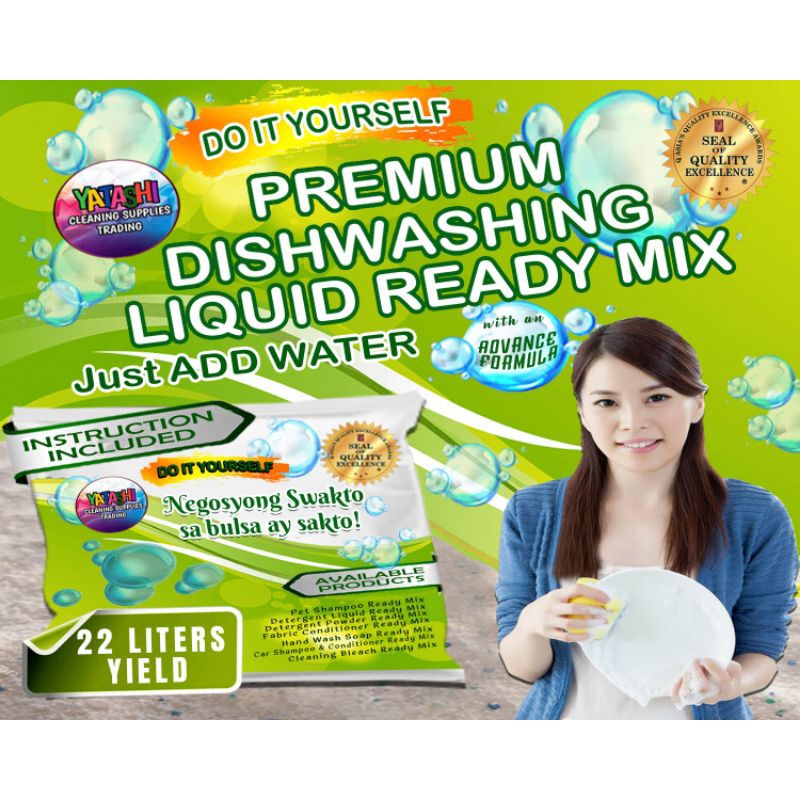 DISWASHING LIQUID KIT PREMIUM READY MIX 18L-22L yield | Shopee Philippines