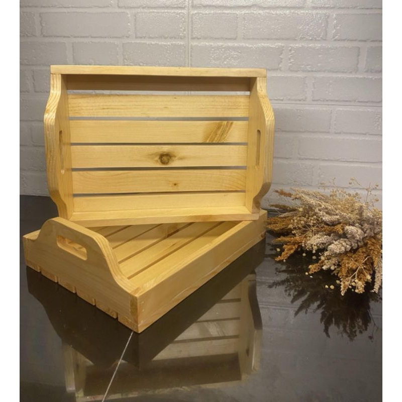 Wooden Tray with Handle/Serving Tray/Multipurpose Tray | Shopee Philippines
