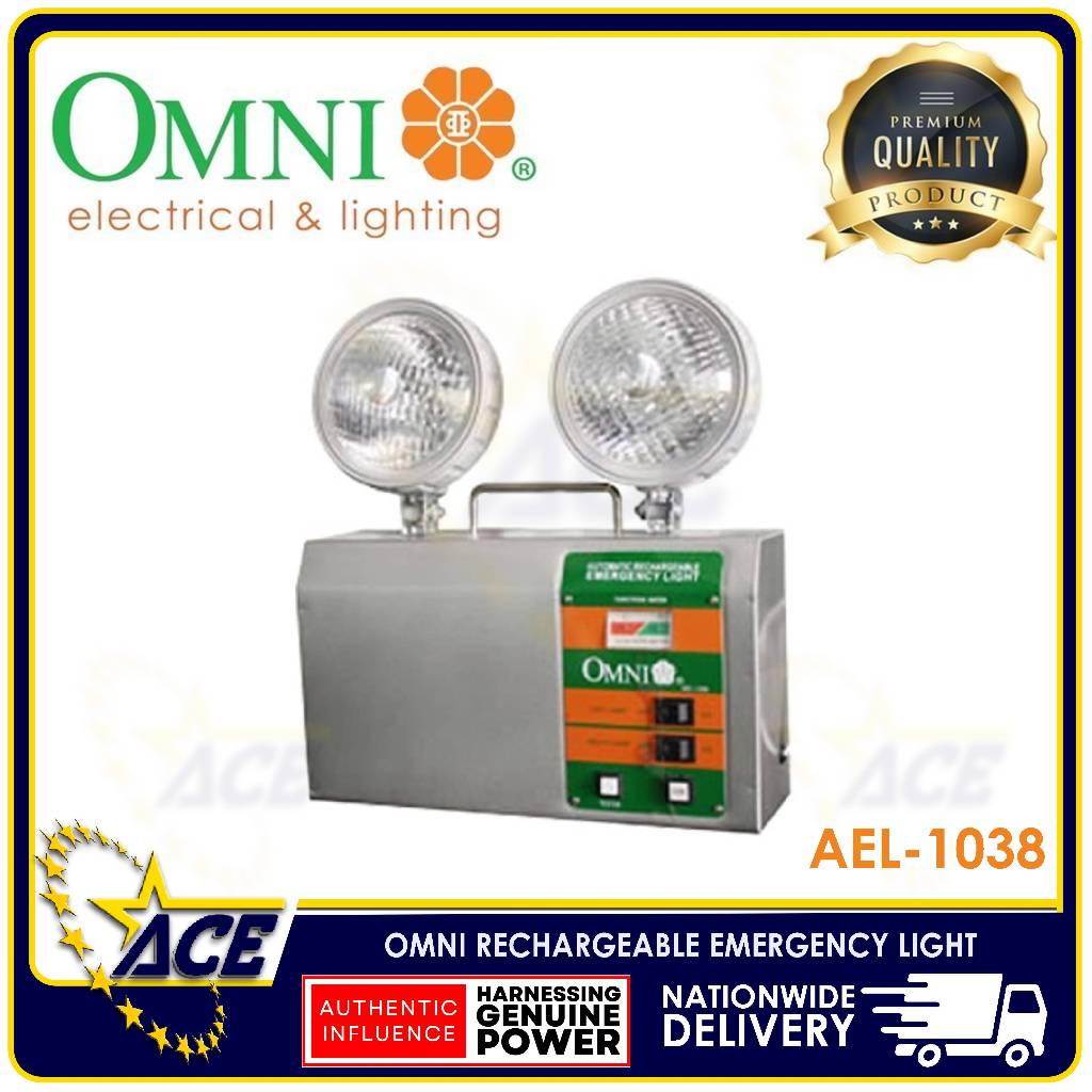 Omni Rechargeable Emergency Light (AEL-1038) | Shopee Philippines