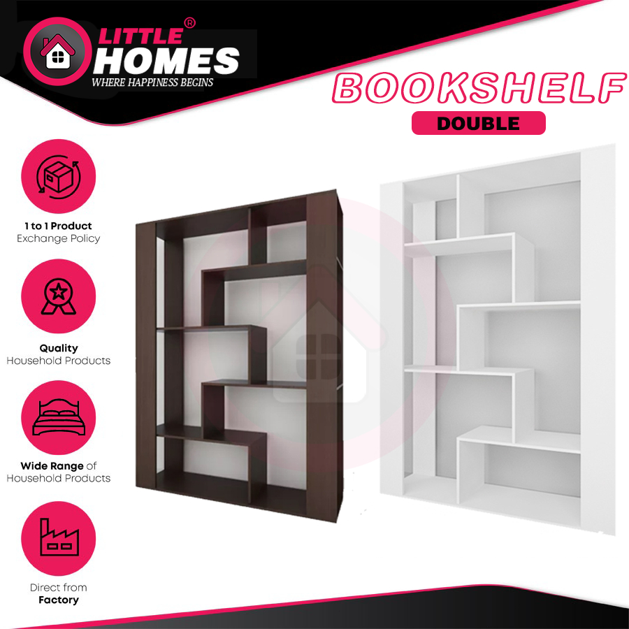 Complete set of wooden partition storage racks (white/black/brown ...