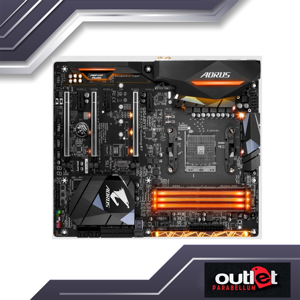 REFURBISHED GA-AX370-GAMING-K7 GIGABYTE AMD X370 AM4 DDR4 ATX GAMING MOTHERBOARD | Shopee ...