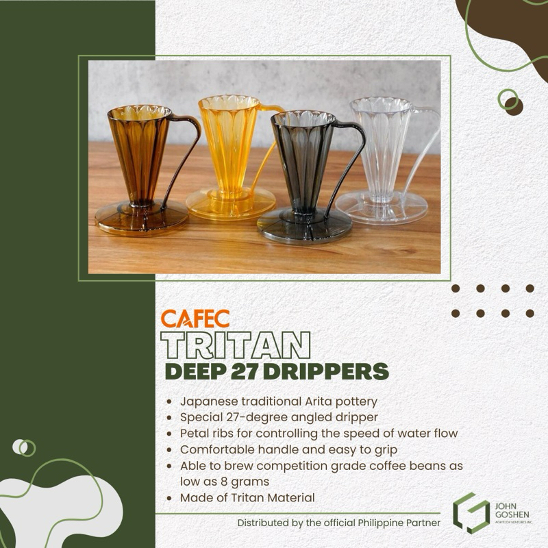 CAFEC Tritan Deep 27 Dripper | Shopee Philippines