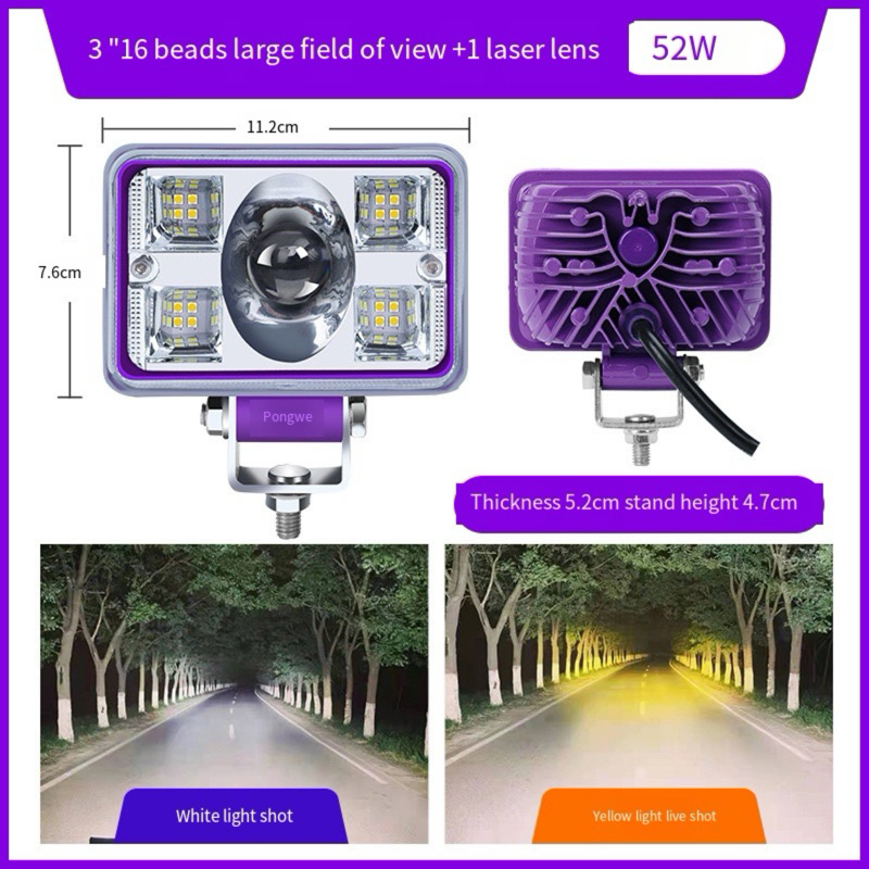 3 inch truck LED spotlights 52W 12V/24V floodlights modified general ...