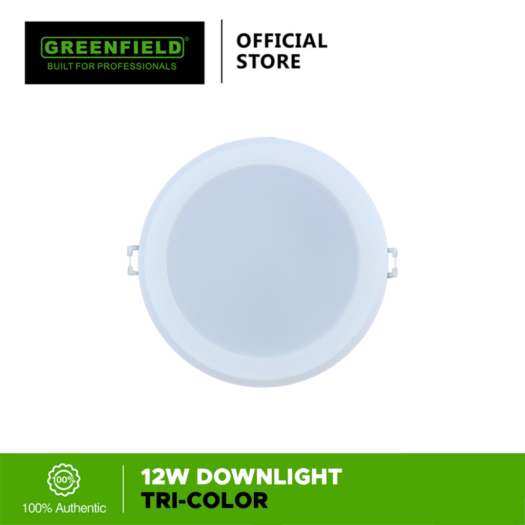Greenfield Round Downlight 12W Tri-color | Shopee Philippines