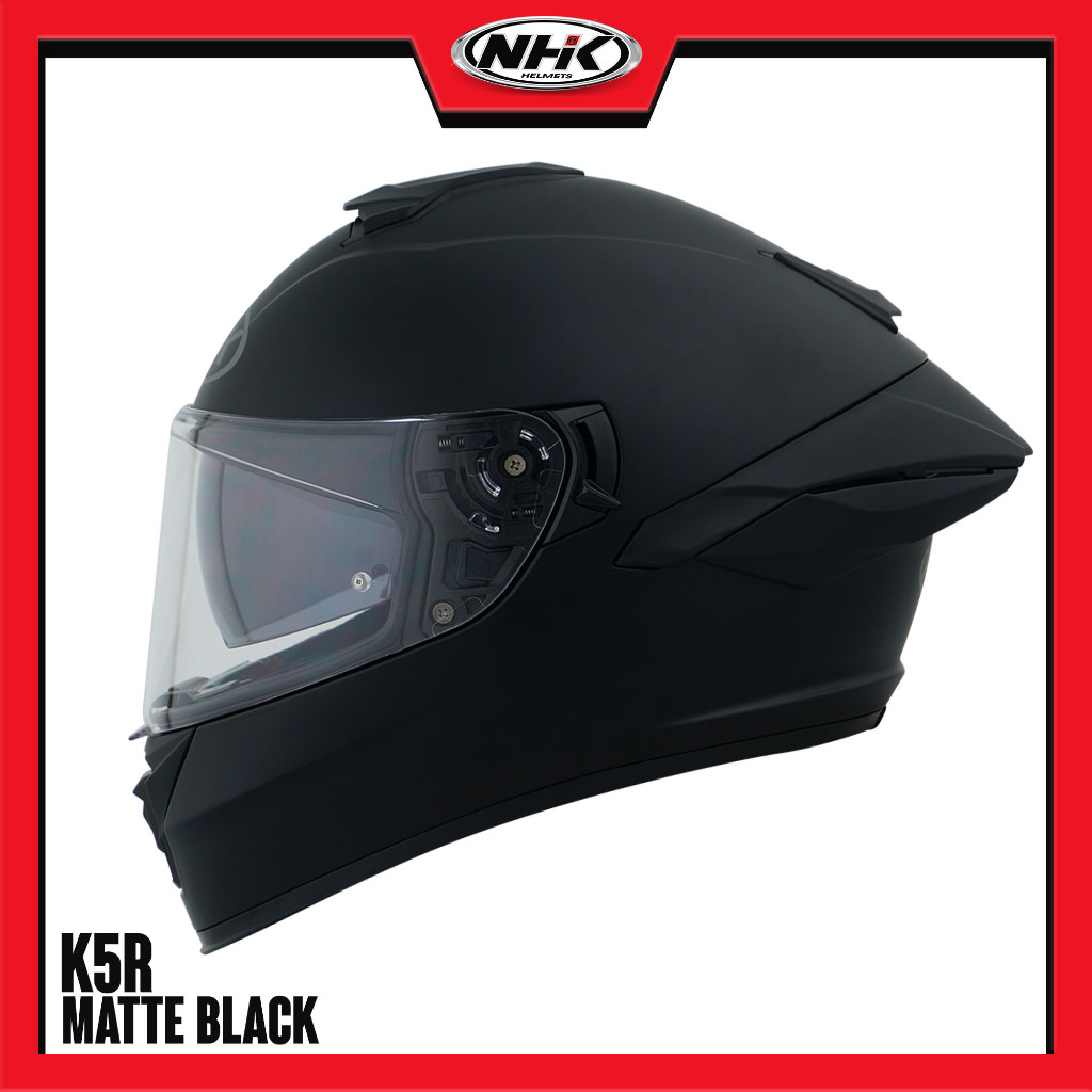 NHK Helmets K5R - Matte Black Full Face Dual Visor Helmet | NHK Helmets | Shopee Philippines
