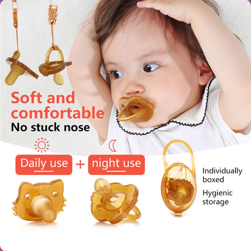 3 In 1 Portable Pacifier for Baby Baby Pacifier Set Anti-drop Chain ...