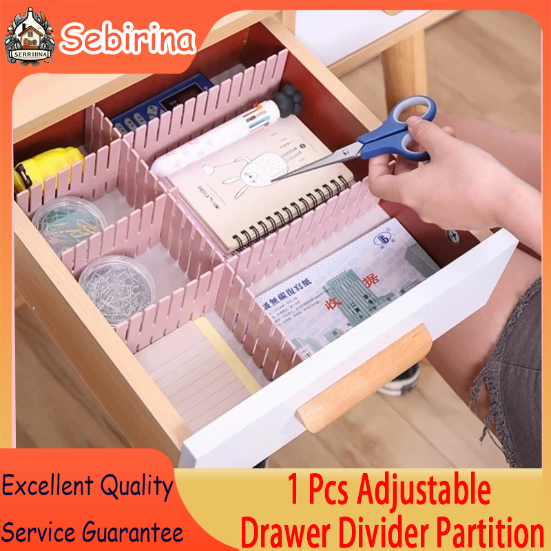1 Pcs Adjustable DIY Drawer Divider Partition Space-saving Drawer ...