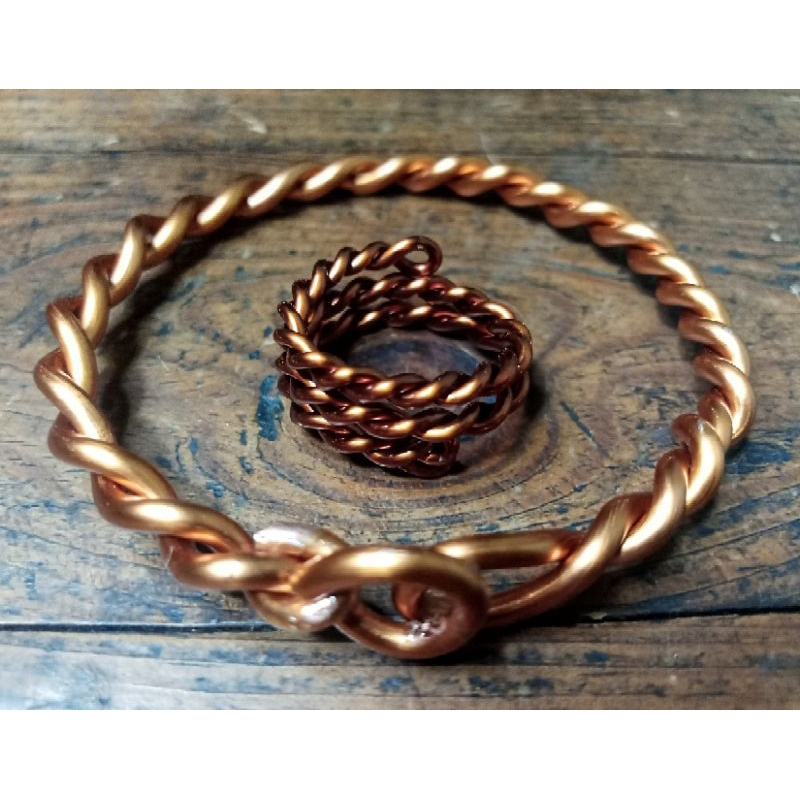 csw Tensor Copper wire Designer's bracelet & ring | Shopee Philippines