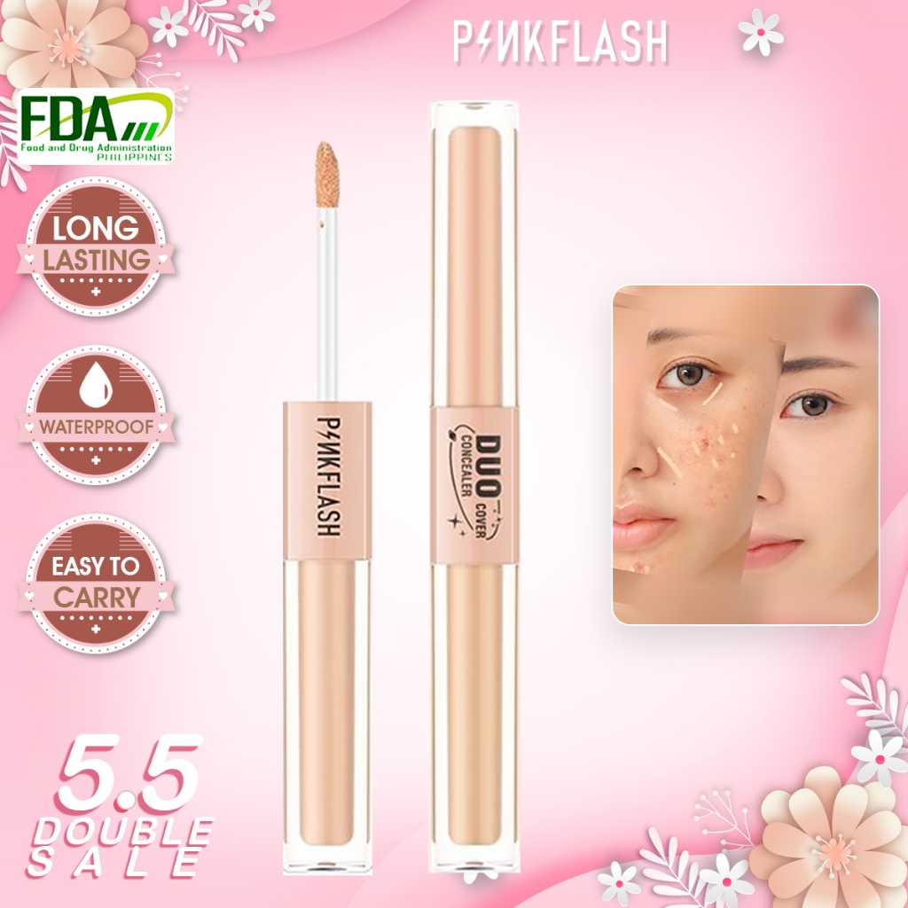 PINKFLASH Waterproof 2-in-1 Dual-Shade Concealer Full Coverage ...