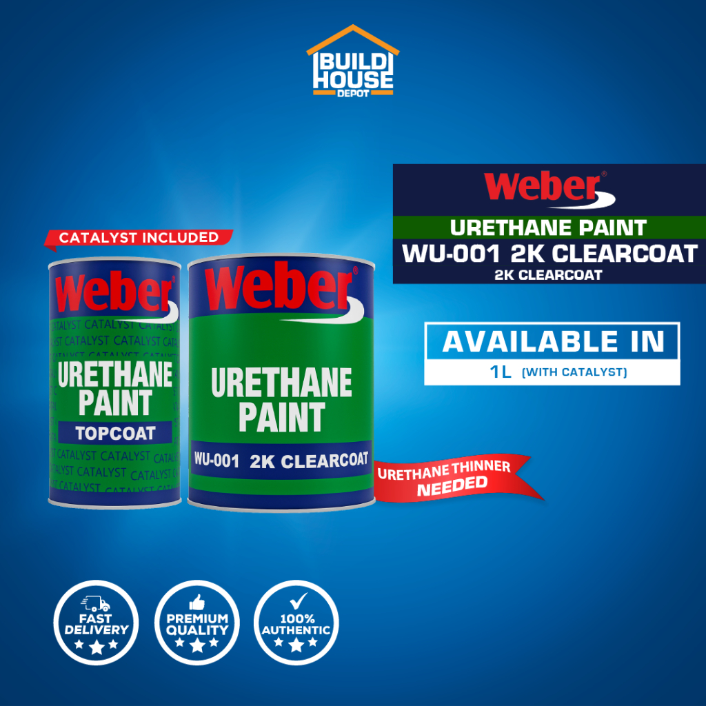 WEBER Urethane Paint 2K Clearcoat (with Catalyst) - 1L | Shopee Philippines