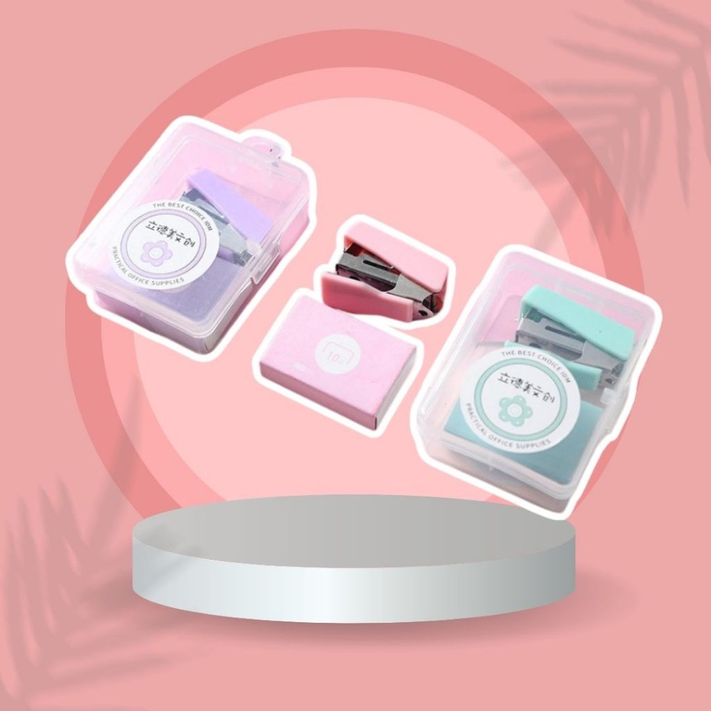 Mini Stapler Set Macaroon Candy Color Office School Supplies with ...