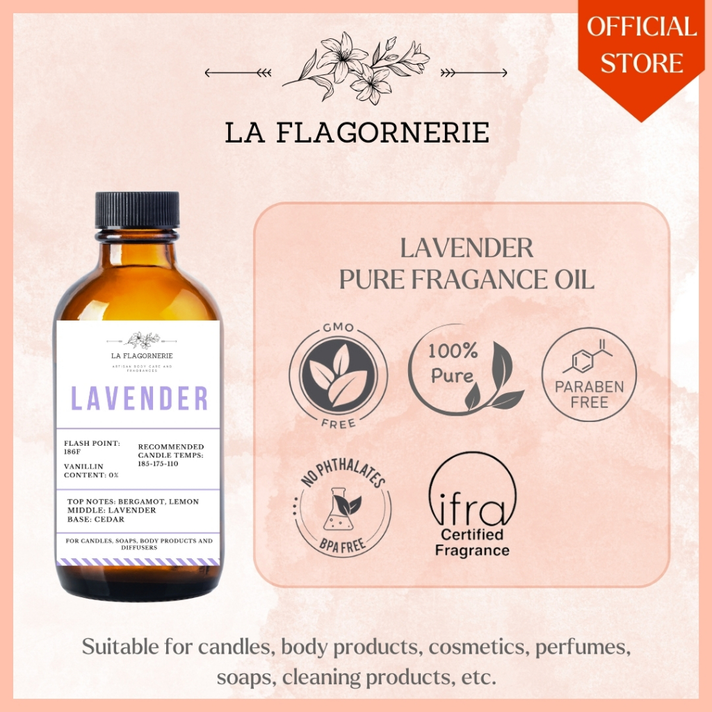 Lavender Fragrance Oil [For candles, soaps, diffusers, humidifiers ...