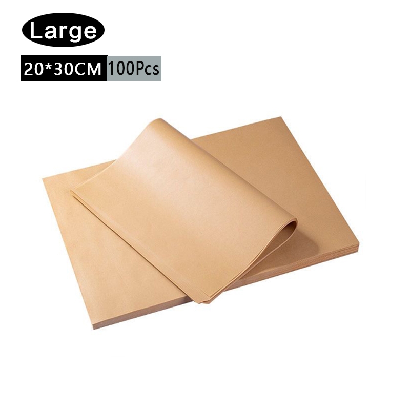 100Pcs Air Fryer Parchment Paper Burger Dessert Sandwich Wrapping Brown ...